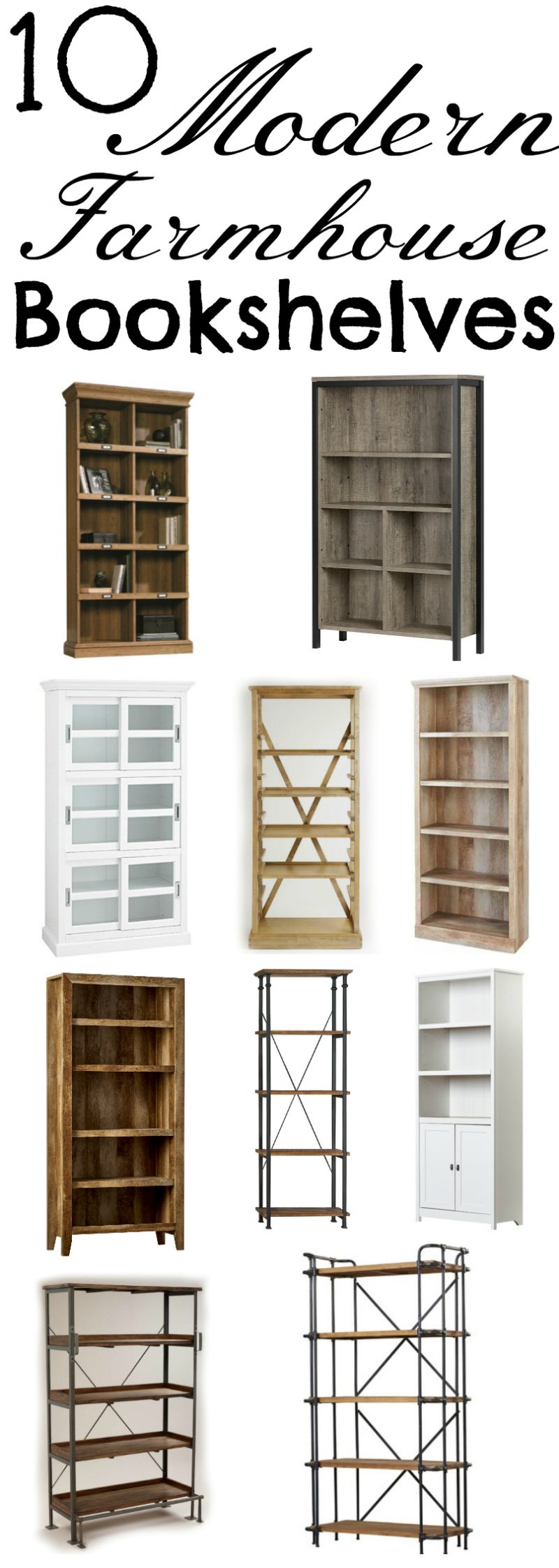 10 Modern Farmhouse Style Bookshelves To Keep Organized In Style - The ...