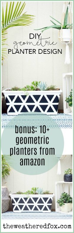 DIY Geometric Planter Design: Give new life to an old planter