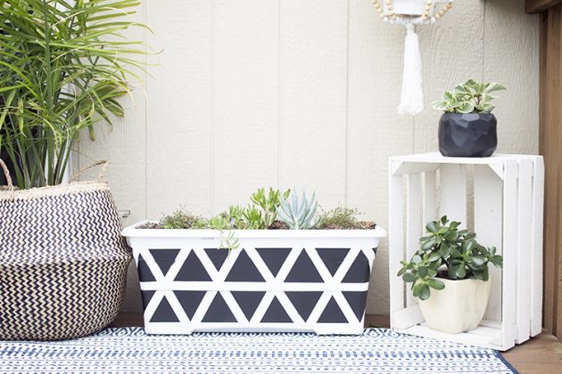 DIY Geometric Planter Design: Give new life to an old planter