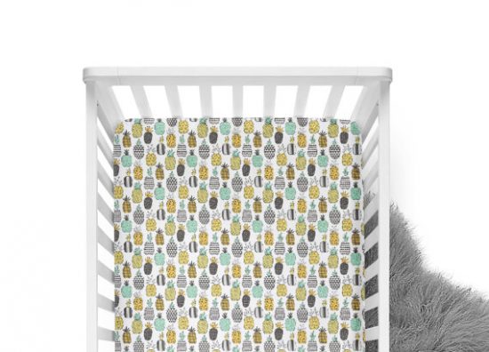 pineapple crib sheets - The Weathered Fox