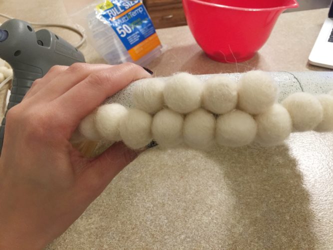 Pom Pom Wreath DIY Spacing - The Weathered Fox