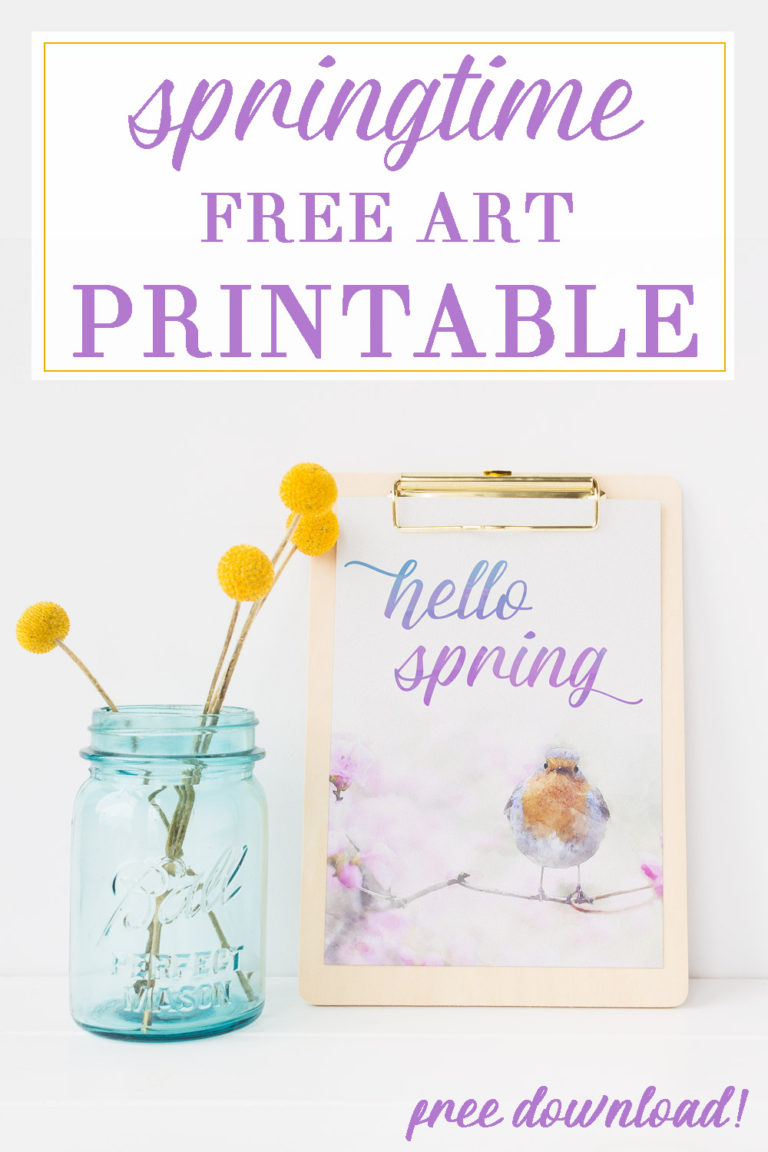 Gorgeous (Free!) Spring Art Watercolor Printable for You!